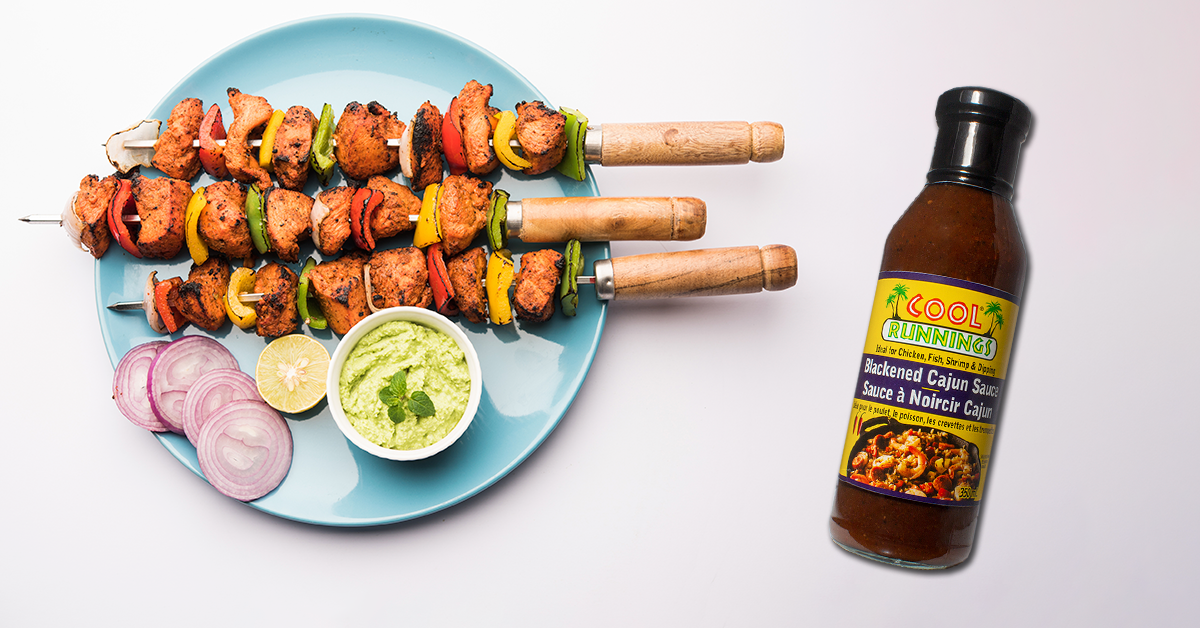 Cajun Chicken Kebabs |Cool Runnings Foods