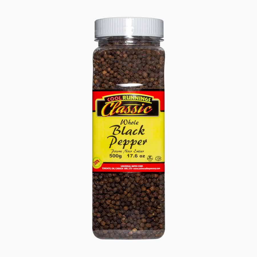 Black Pepper Whole - 500g |Cool Runnings Foods